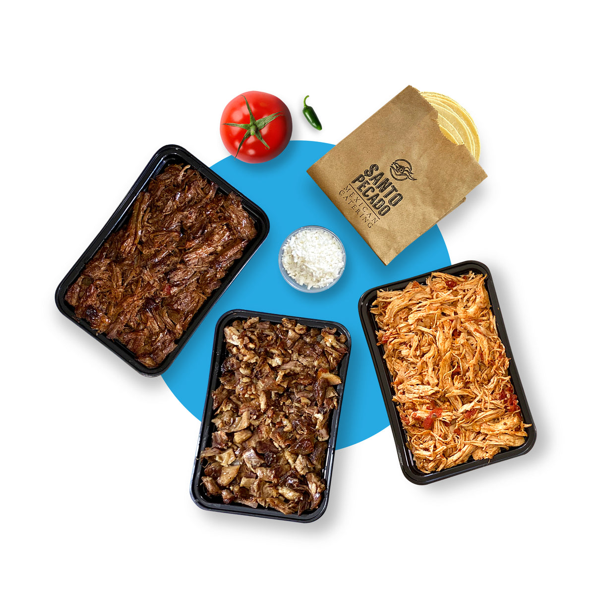 Taco Bar Grande • Serves 25 -30 • | Santo Pecado